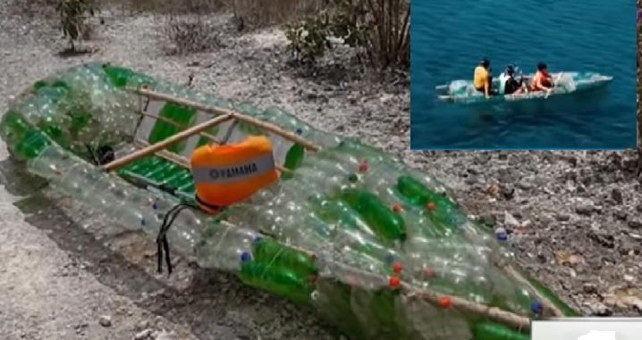 Estudyante nakagawa ng bangka mula sa basurang plastic bottles | Police ...