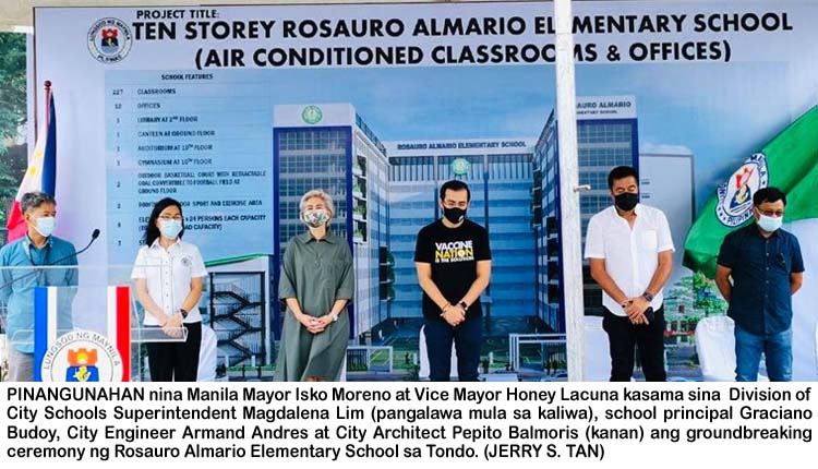 Groundbreaking ng 10-storey Rosauro Almario Elem. School, pinangunahan ...