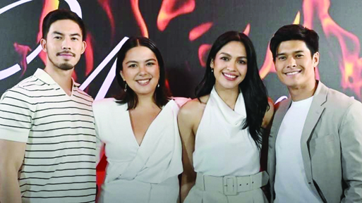 Tapatan ng "Nag-aapoy na Damdamin" stars na sina Jane, JC, Ria, at Tony ...