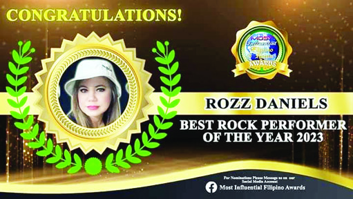 Rozz Daniels pinarangalang Best Rock Performer of the Year 2023 ng ...