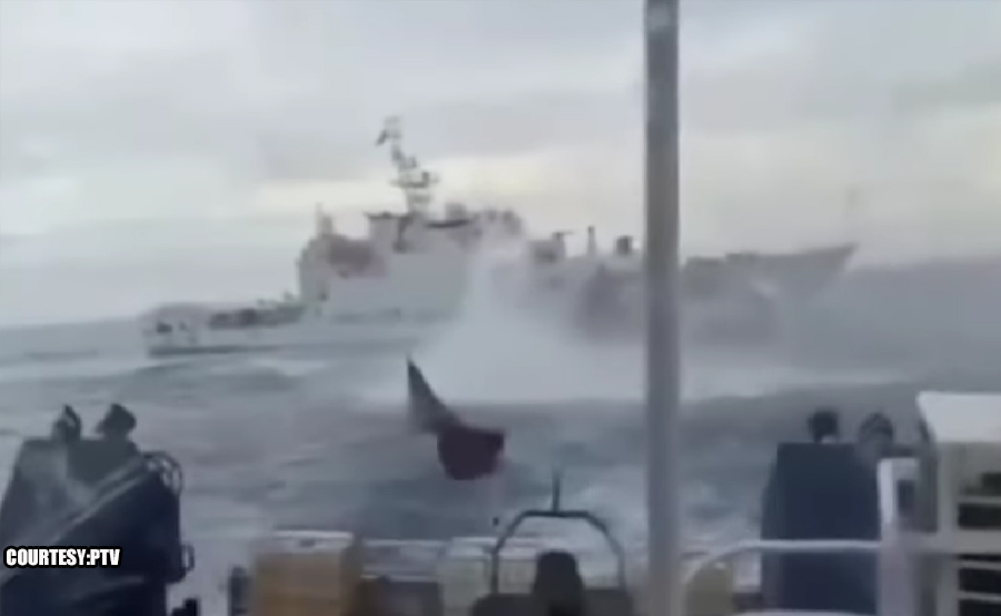 Barko ng BFAR binangga ng Chinese vessel sa Pag-asa Island | Police ...