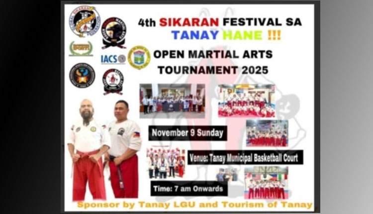 4th Sikaran Festival sa Tanay Hane Open Martial Arts Tilt 2025, Larga ...