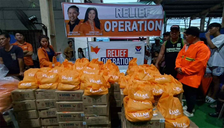 Villar Foundation namahagi ng relief goods sa mga biktima ng bagyo ...