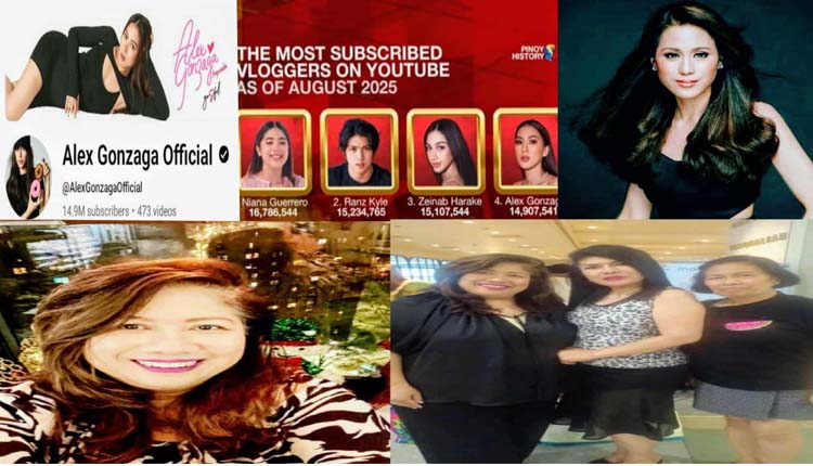 With 14.9M Youtube Subscribers... Alex Gonzaga Pasok Sa Top 4 Vloggers; Toni Gonzaga Kaliwa't ...