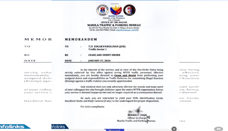 Traffic enforcer sinibak; One Strike Policy ipinaalala ni Mayor Isko ...